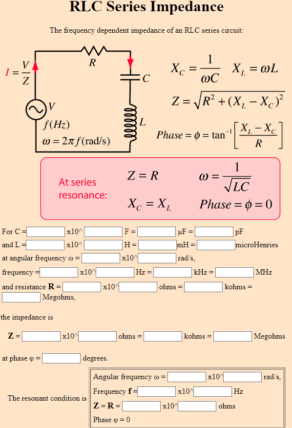 Run the above RLC Series Circuit exercise and verify | Chegg.com