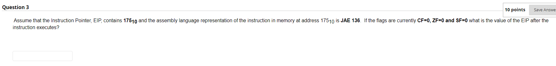 Question 1 Assume that the instruction pointer, EIP, | Chegg.com