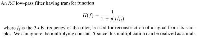 An RC low-pass filter having transfer function 1 H(S) | Chegg.com