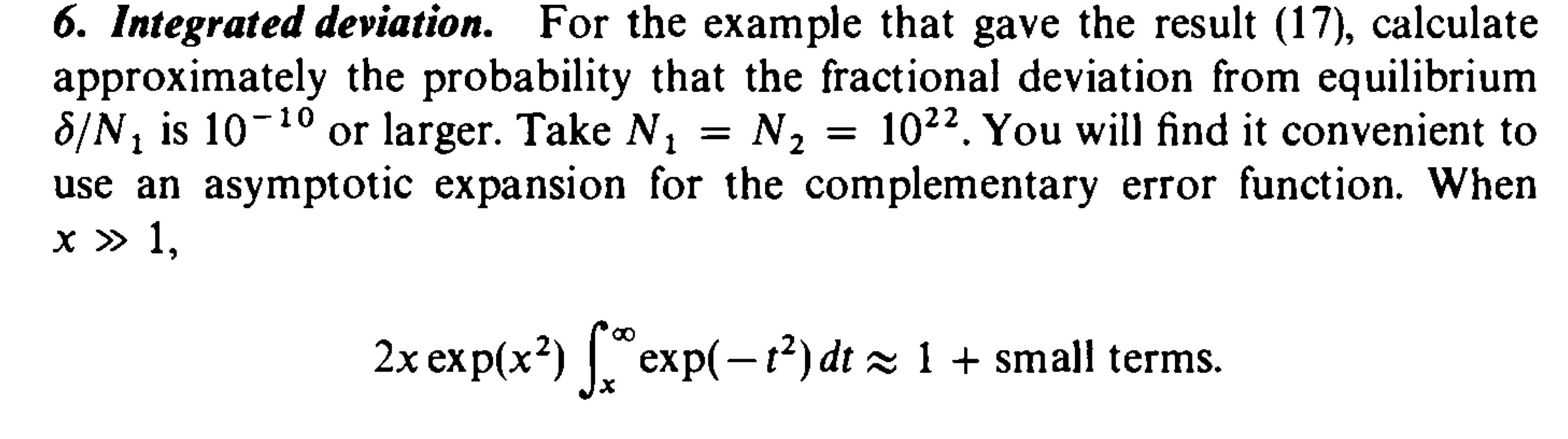 Solved 6. Integrated deviation. For the example that gave | Chegg.com