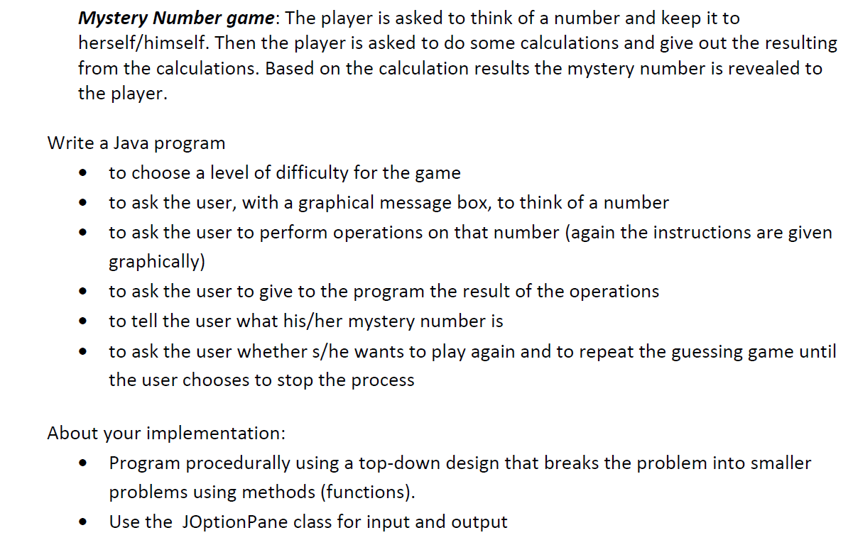 Solved Please write the java code for this with the internal | Chegg.com