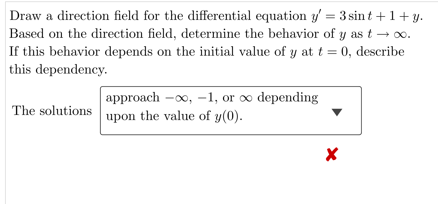 Solved Draw a direction field for the differential equation | Chegg.com