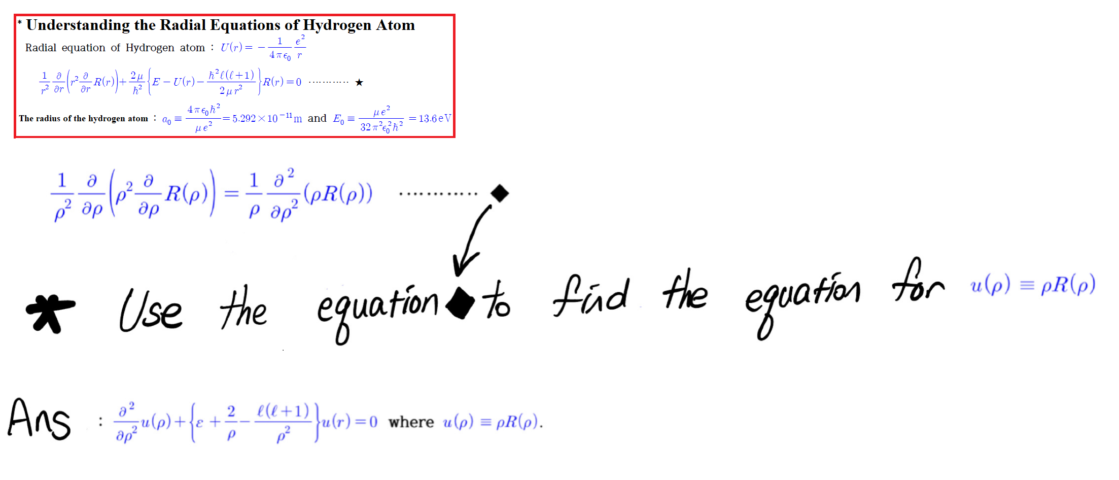 [Solved]: Understanding the Radial Equations of Hydrogen