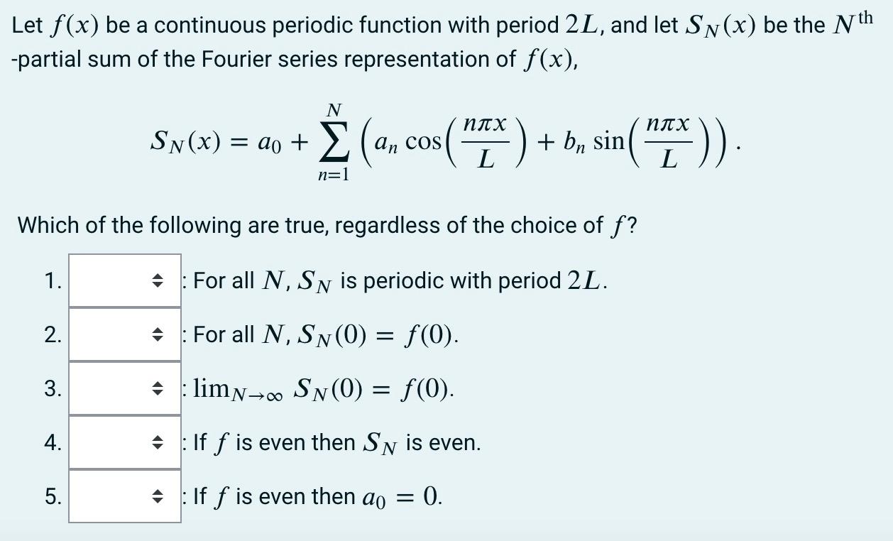 Solved Let f(x) be a continuous periodic function with | Chegg.com