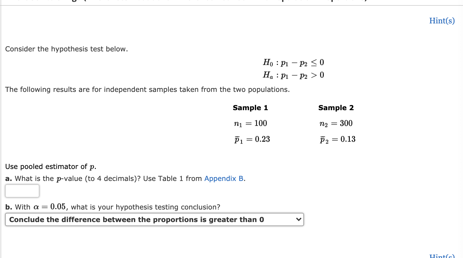 Solved Consider the hypothesis test below. The following | Chegg.com