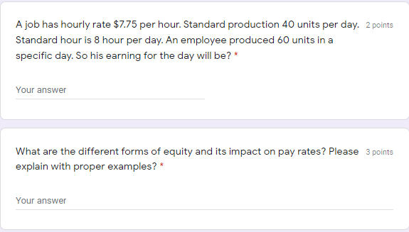 Solved A job has hourly rate $7.75 per hour. Standard | Chegg.com