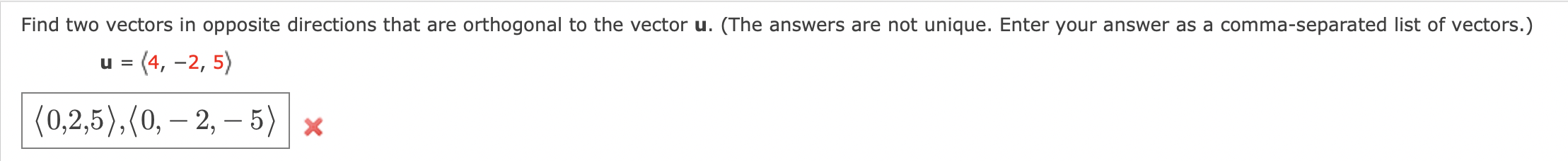 Solved Find two vectors in opposite directions that are | Chegg.com