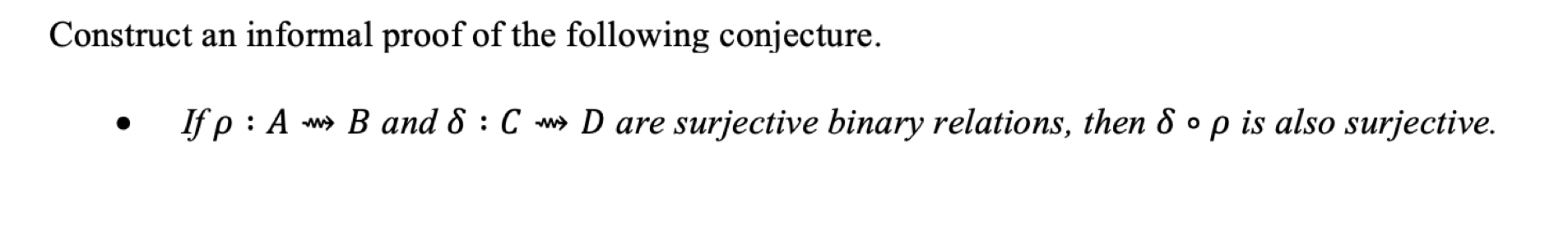 Solved Construct an informal proof of the following | Chegg.com