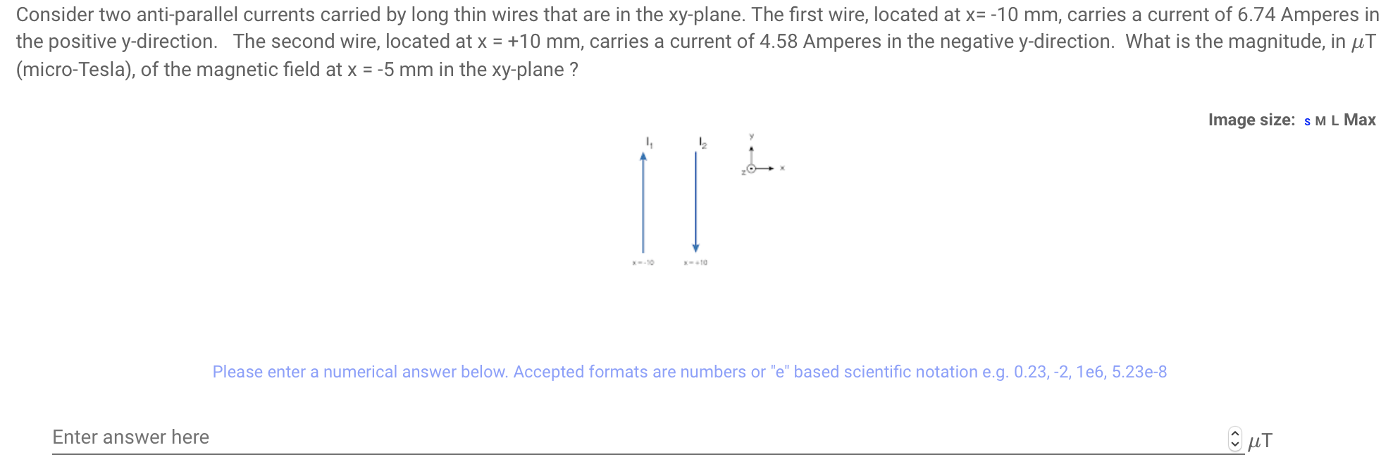 Solved Consider two anti-parallel currents carried by long | Chegg.com