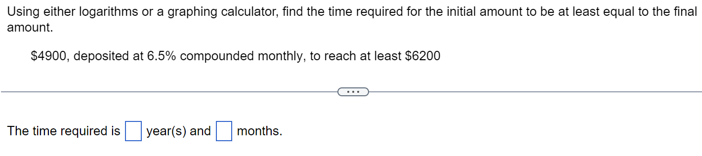 Solved Using either logarithms or a graphing calculator, | Chegg.com