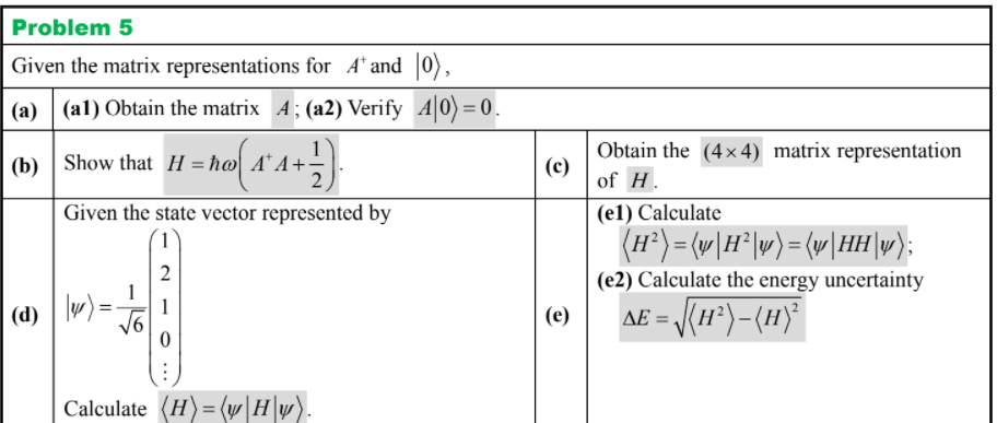 Solved Problem 5 Given the matrix representations for A* and | Chegg.com