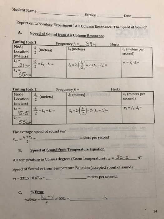 Solved Student Name Section Date - Report on Laboratory | Chegg.com Solved Student Name Section Date - Report on Laboratory | Chegg.com