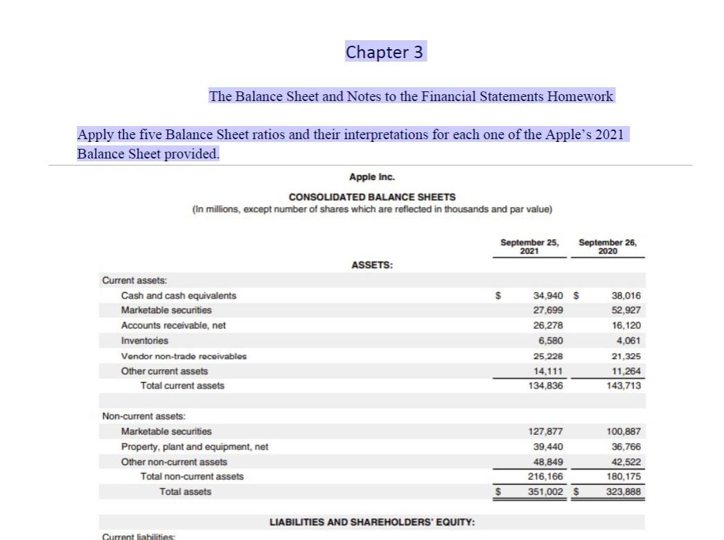 Chapter 3 The Balance Sheet and Notes to the | Chegg.com