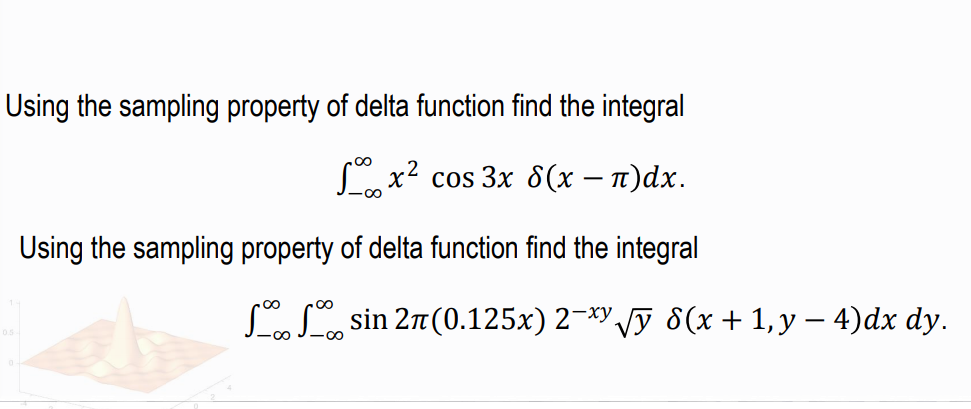 Solved Using the sampling property of delta function find | Chegg.com