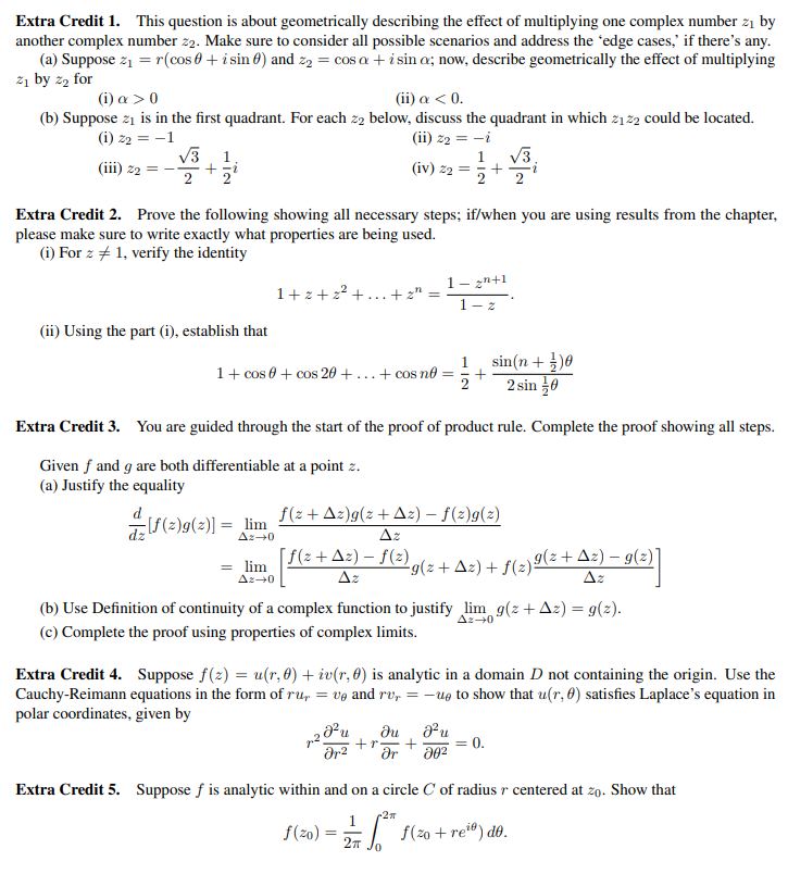 Solved Extra Credit 1. This question is about geometrically | Chegg.com