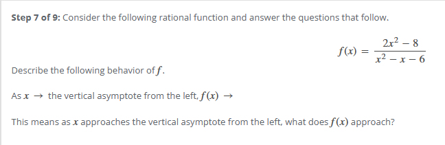 Solved Consider the following rational function and answer | Chegg.com