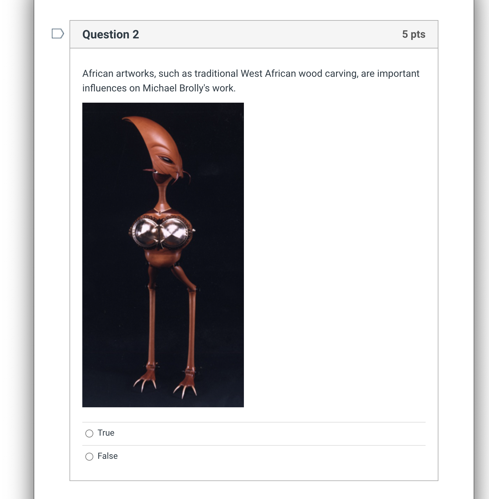 Solved African artworks, such as traditional West African | Chegg.com