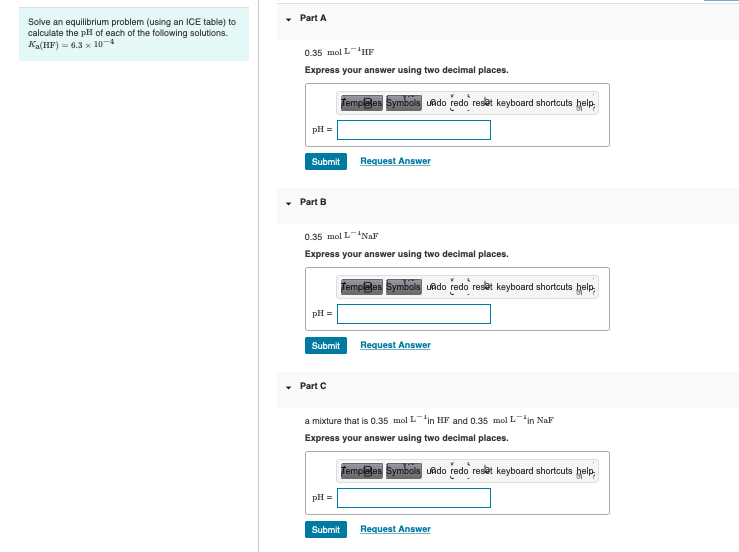 Solved Solve an equilibrium problem (using an ICE table) to | Chegg.com