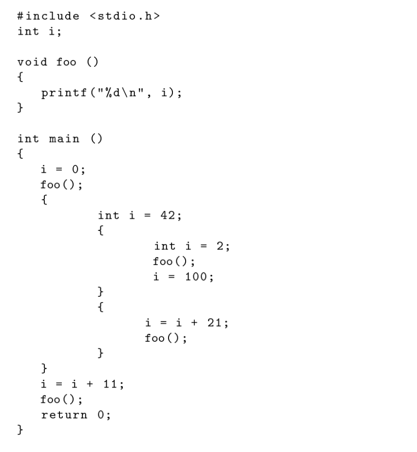 Solved 1. The output of this program assuming static scoping | Chegg.com Solved 1. The output of this program assuming static scoping | Chegg.com