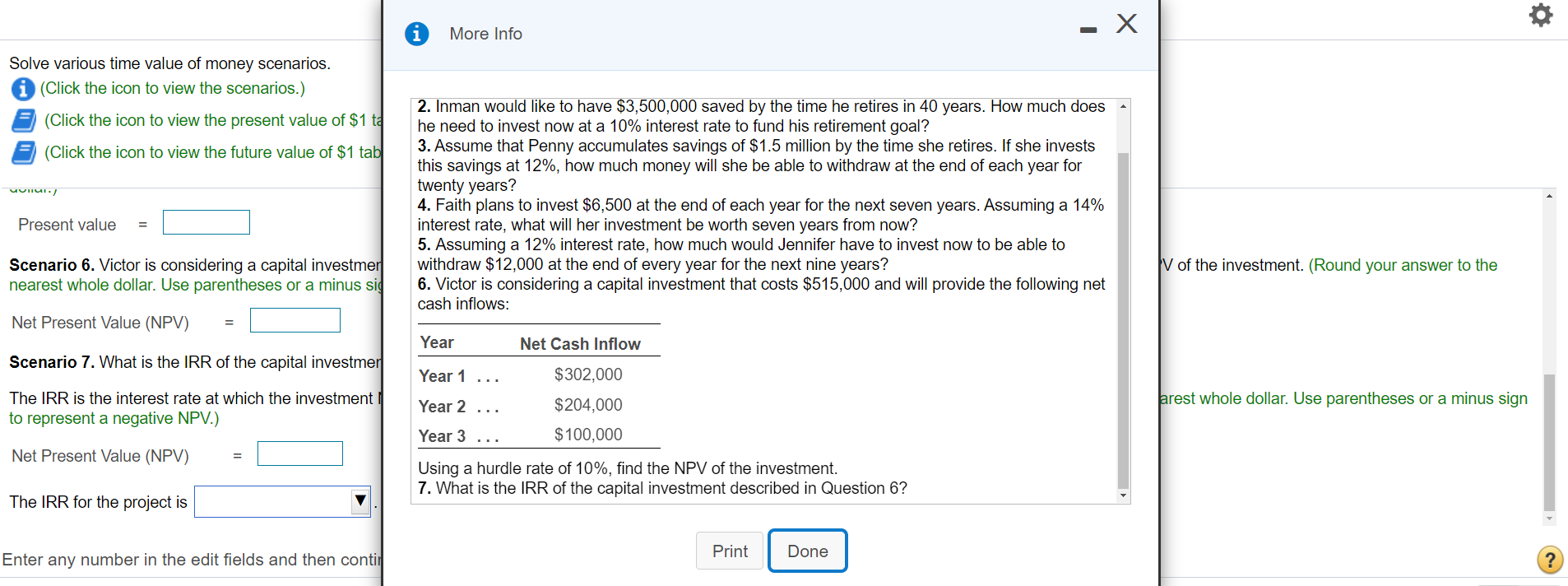 Solved Solve various time value of money scenarios. (Click | Chegg.com