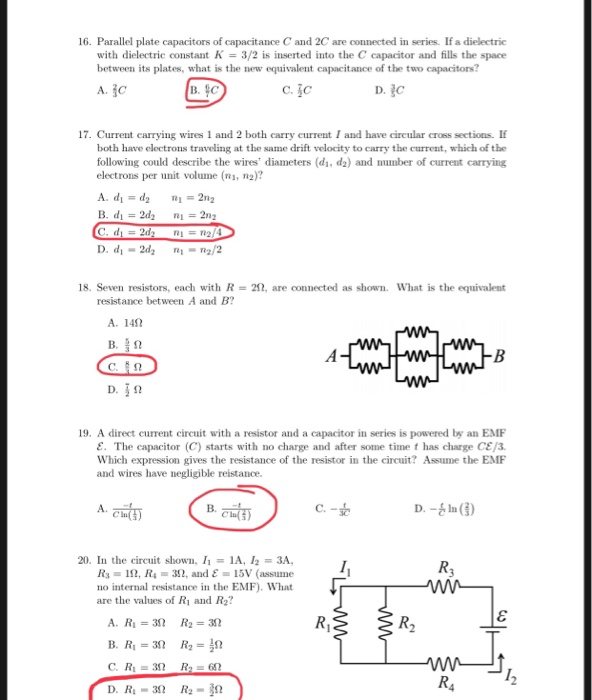Solved 16 Parallel Plate Capacitors Of Capacitance C And 2c