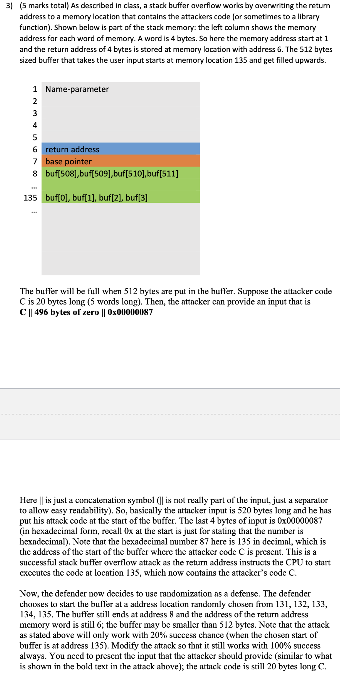 Solved (5 marks total) As described in class, a stack | Chegg.com Solved (5 marks total) As described in class, a stack | Chegg.com