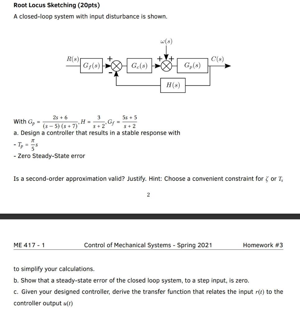 Solved Root Locus Sketching (20pts) A closed-loop system | Chegg.com