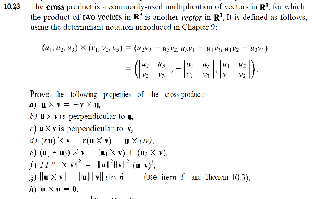 Solved 10 23 The Cross Product Is A Commonly used Chegg Solved 10 23 The Cross Product Is A Commonly used Chegg