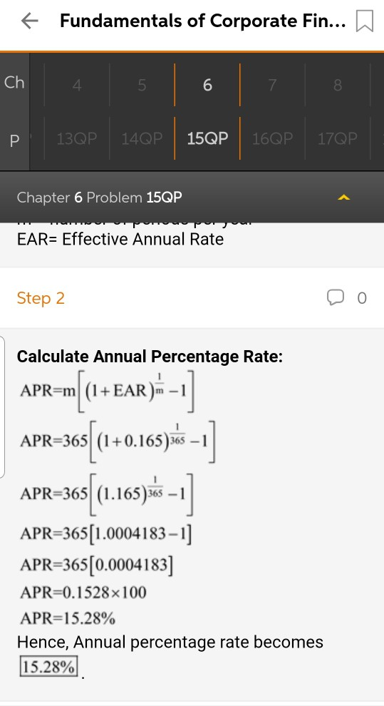 Solved Hi, Could you show me how to solve this APR problem | Chegg.com