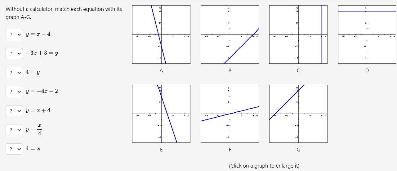 Solved −(9x+2y)=8Without a calculator, match each equation | Chegg.com