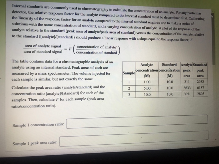 Solved Internal standards are commonly used in | Chegg.com