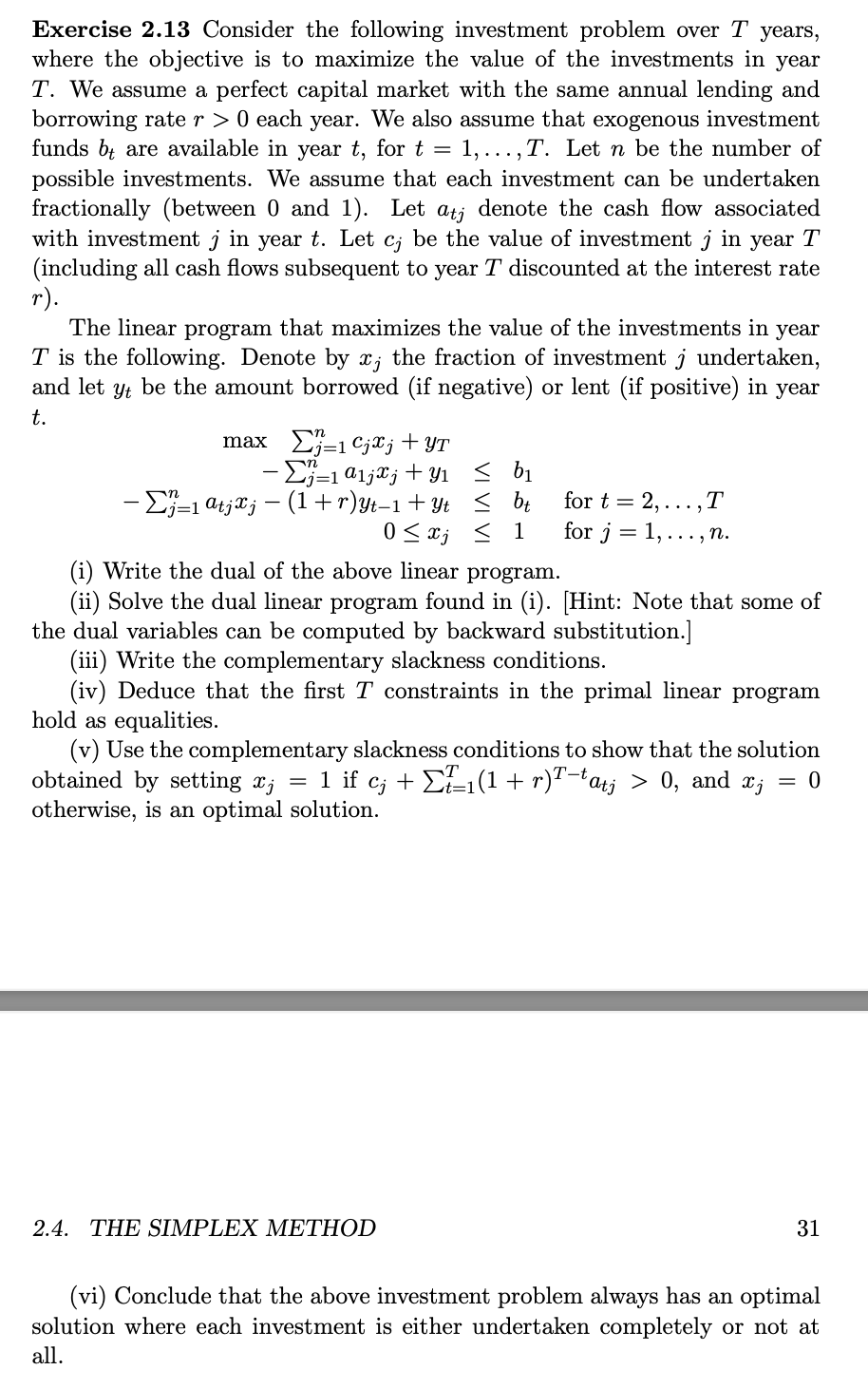 Solved Exercise 213 Consider The Following Investment 