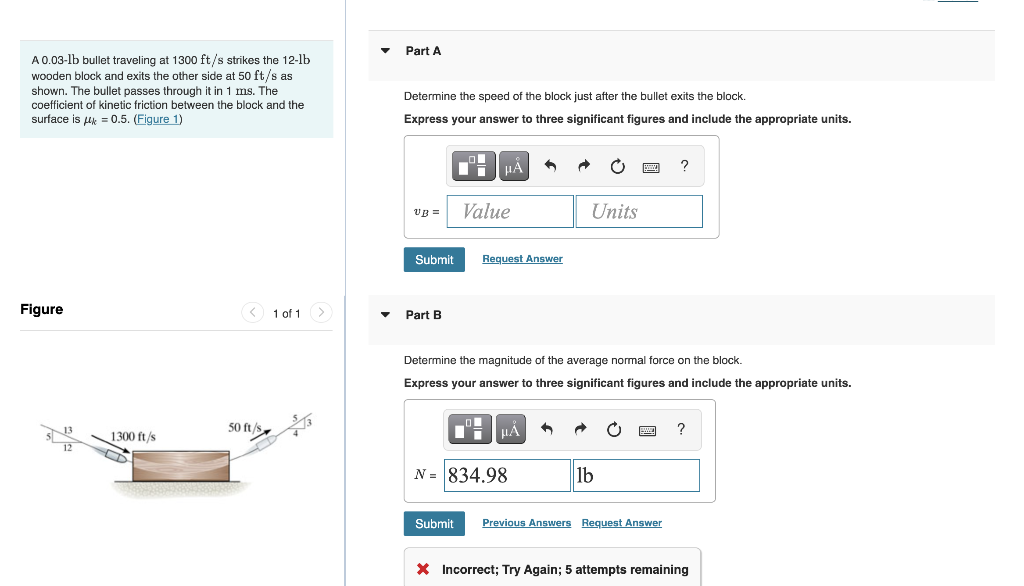 Solved Part C Determine the time the block slides before it | Chegg.com