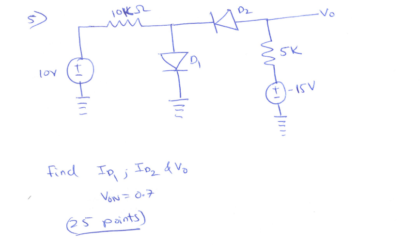 Solved Find IP1;ID2&V0VoN =0.7(25 points) | Chegg.com