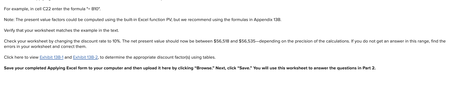 Solved Chapter 13: Applying Excel Data Example E Cost of | Chegg.com