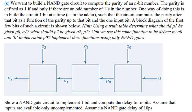 Solved (c) We want to build a NAND gate circuit to compute | Chegg.com