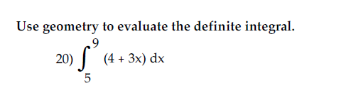 Solved Use geometry to evaluate the definite integral | Chegg.com