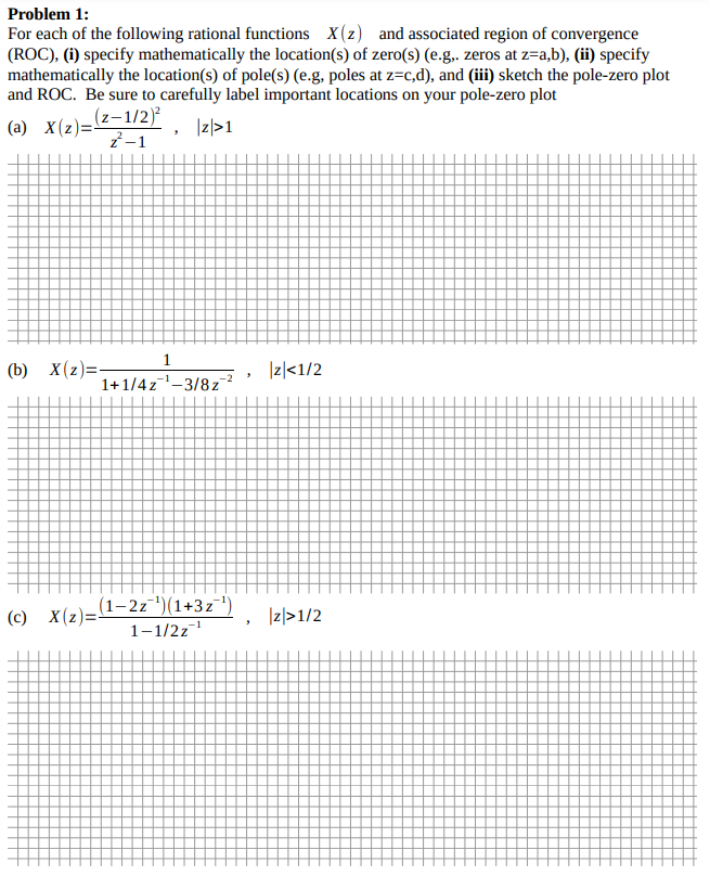 Solved Problem 1: For each of the following rational | Chegg.com
