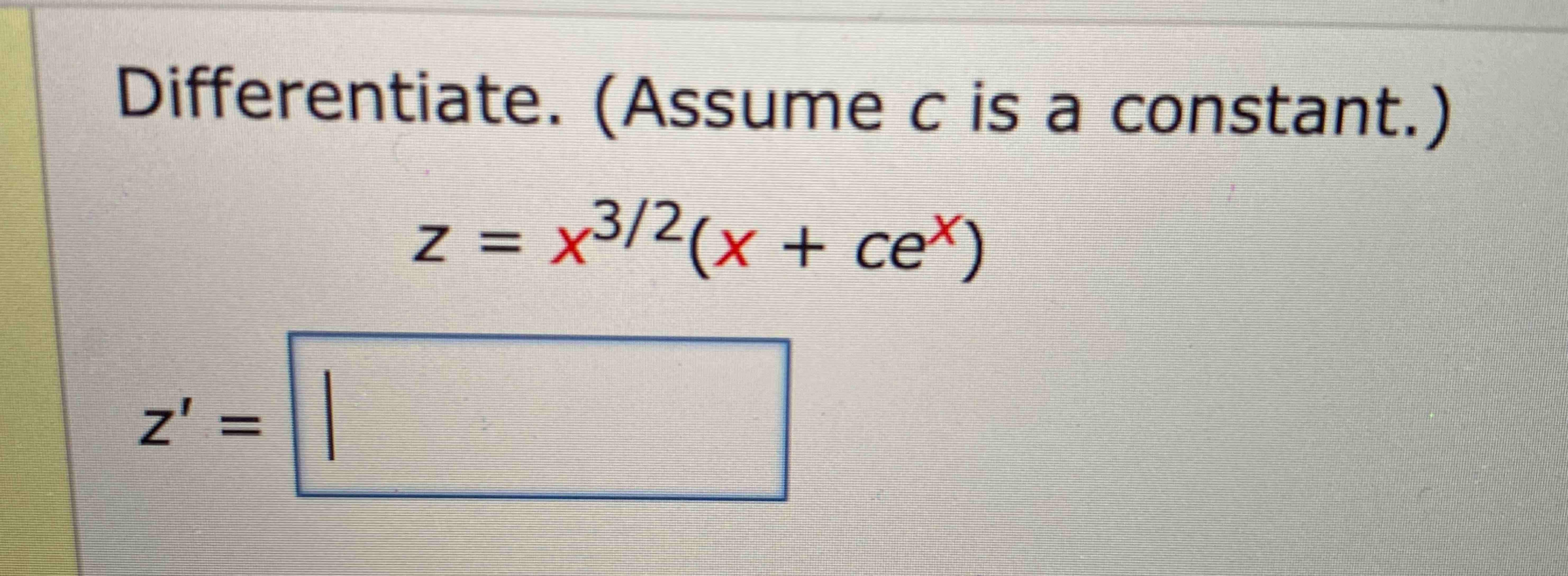 Solved what is the step by step solution for differentiating | Chegg.com