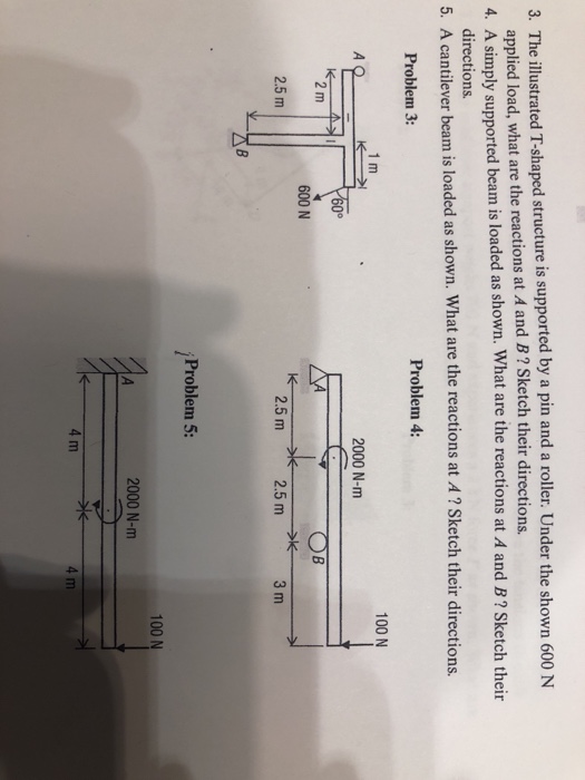Solved 600 N 3. The illustrated T-shaped structure is | Chegg.com