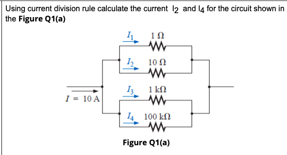 Solved Using current division rule calculate the current 12 | Chegg.com