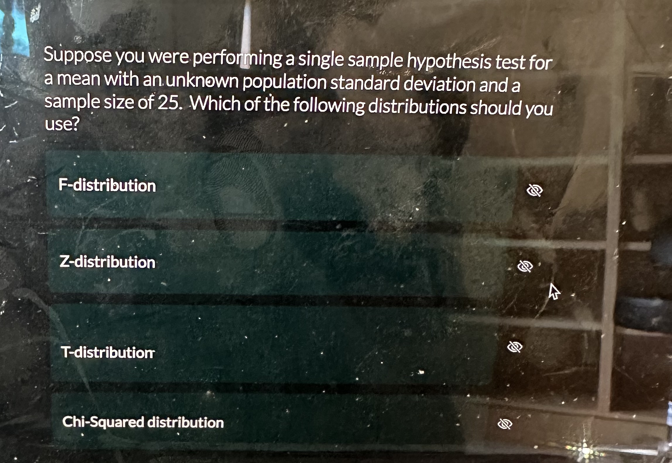 Solved Suppose you were performing a single sample | Chegg.com