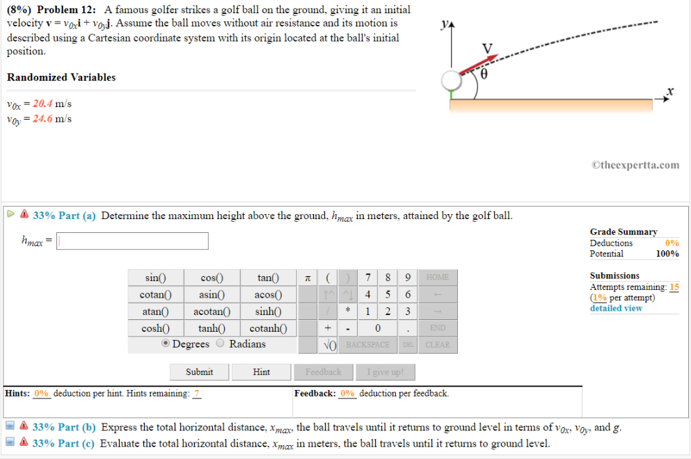 Solved (8%) Problem 1: When you dop an object, it | Chegg.com