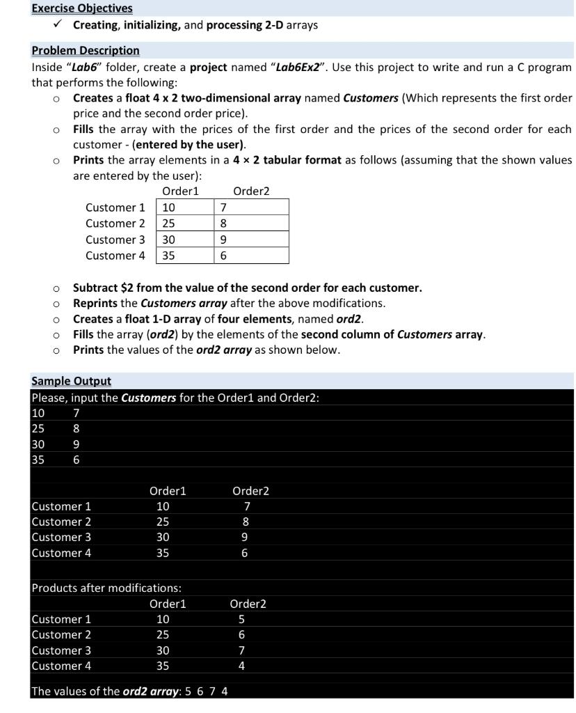 Solved Exercise Objectives Creating Initializing And 8485