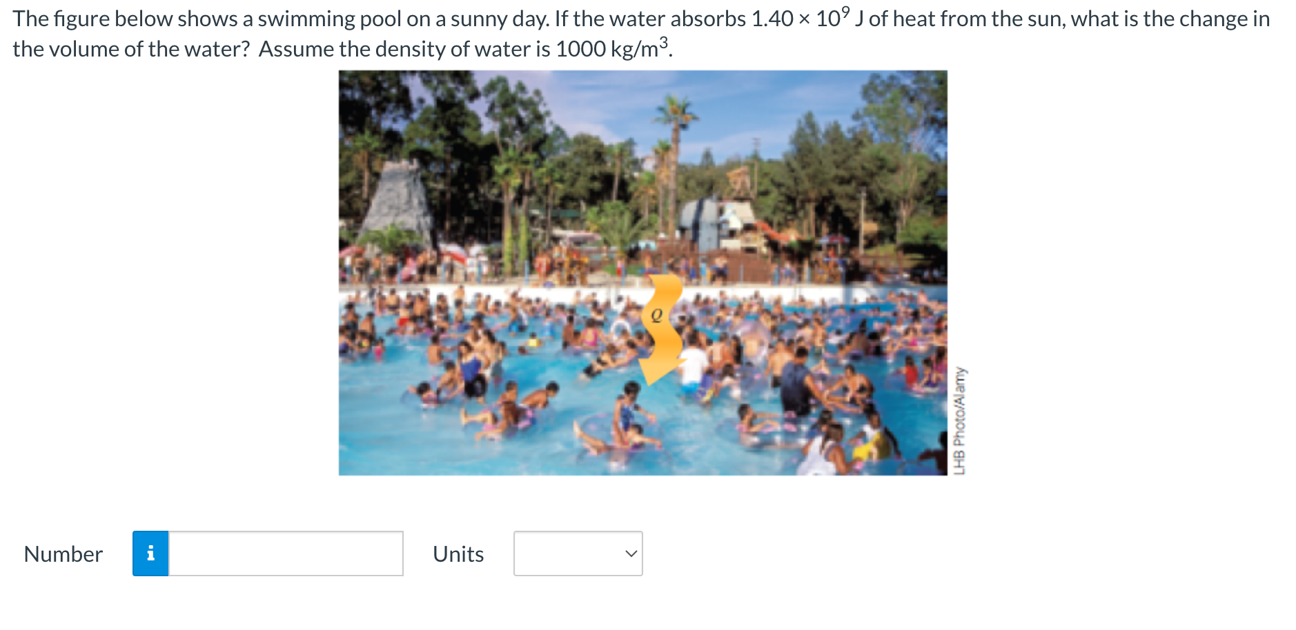 Solved The figure below shows a swimming pool on a sunny | Chegg.com