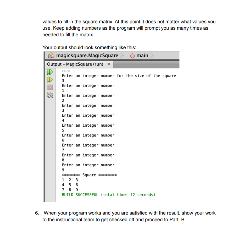 Solved ITSC 1213 - Magic Square >> PLEASE ANSWER ALL PARTS | Chegg.com