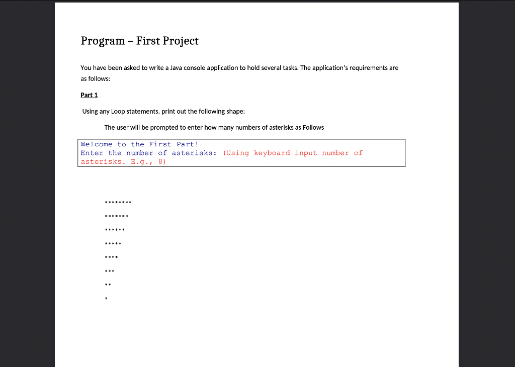 Solved Program - First Project You have been asked to write | Chegg.com