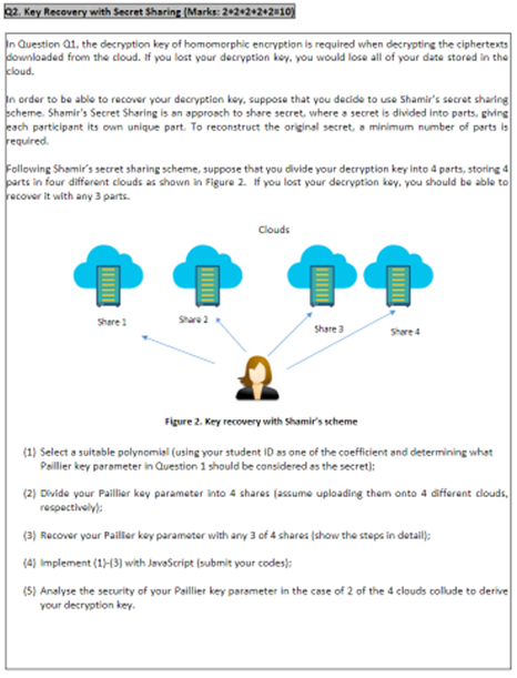 Q2. Key Recovery with Secret Sharing (Marks: | Chegg.com