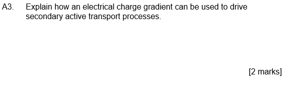 Solved A3. Explain how an electrical charge gradient can be | Chegg.com