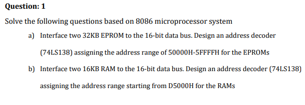 Question: 1 Solve the following questions based on | Chegg.com